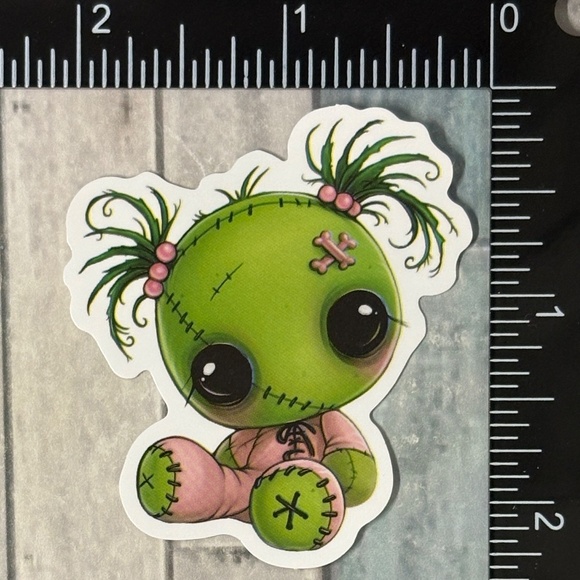 Design | 110 Creepy Cute Voodoo Doll Reusable Waterproof Vinyl Sticker ...